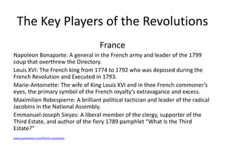 Tracey Riordan: The french and american revolutions | PPT