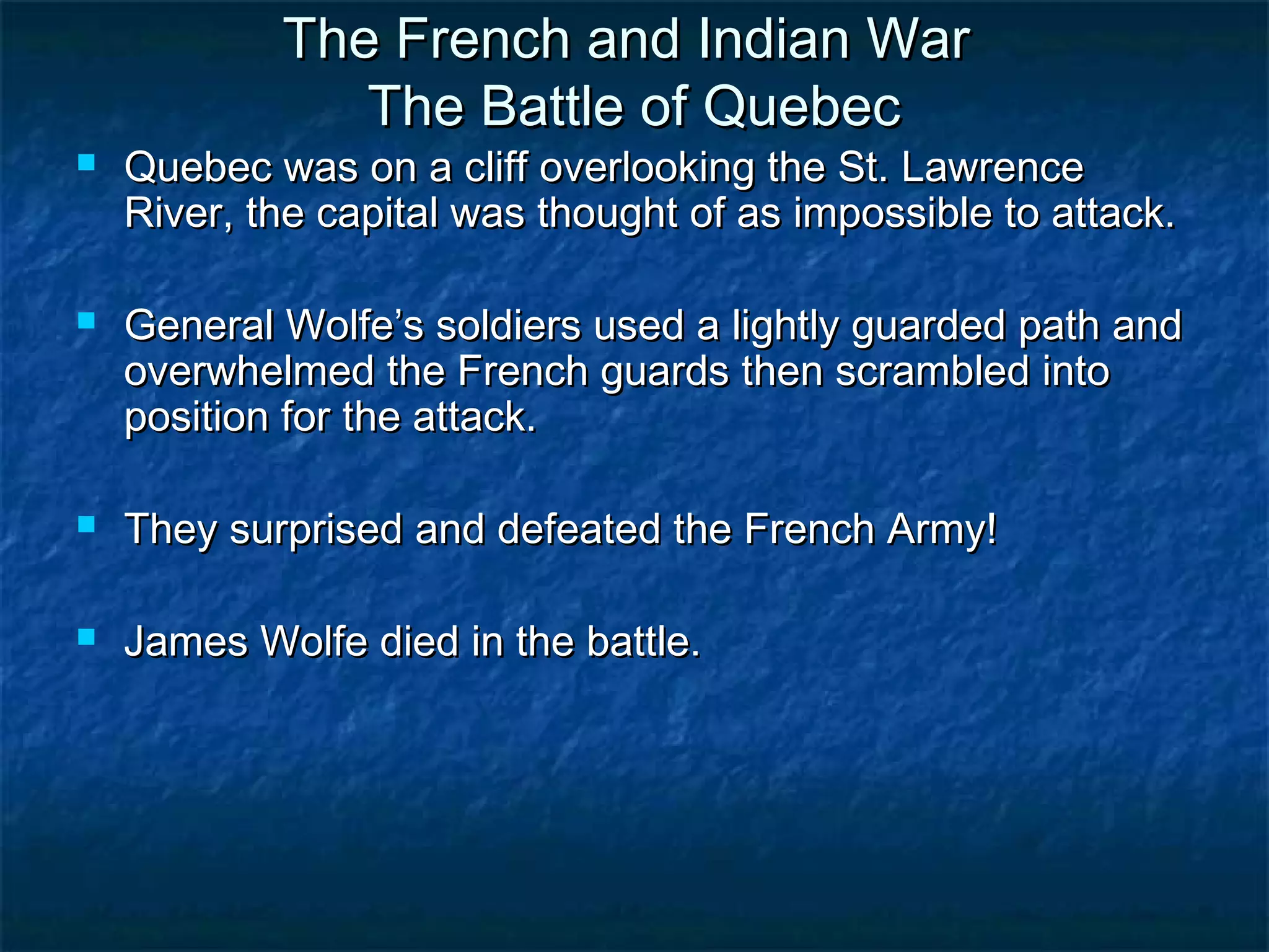 The french and indian war | PPT