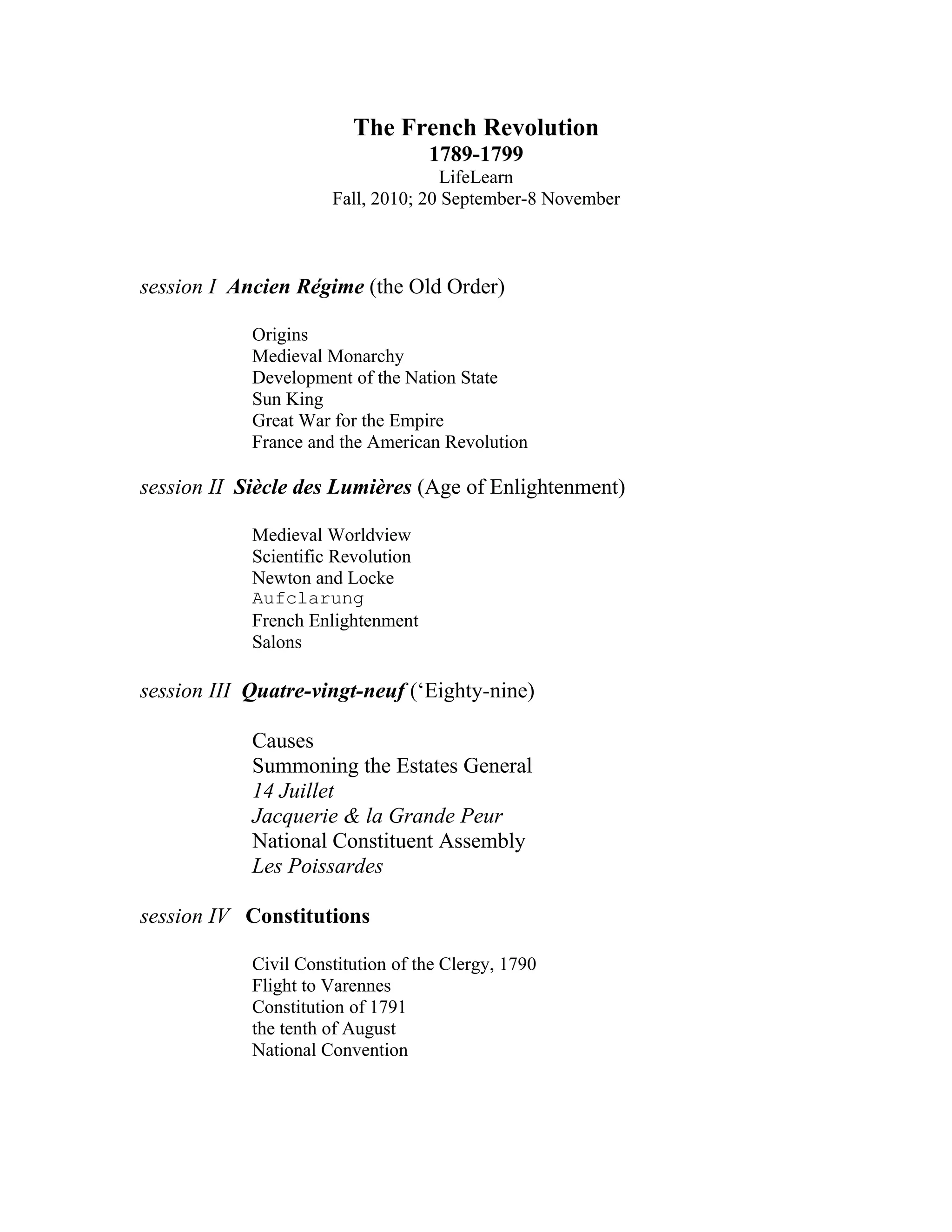 The French Revolution | DOC