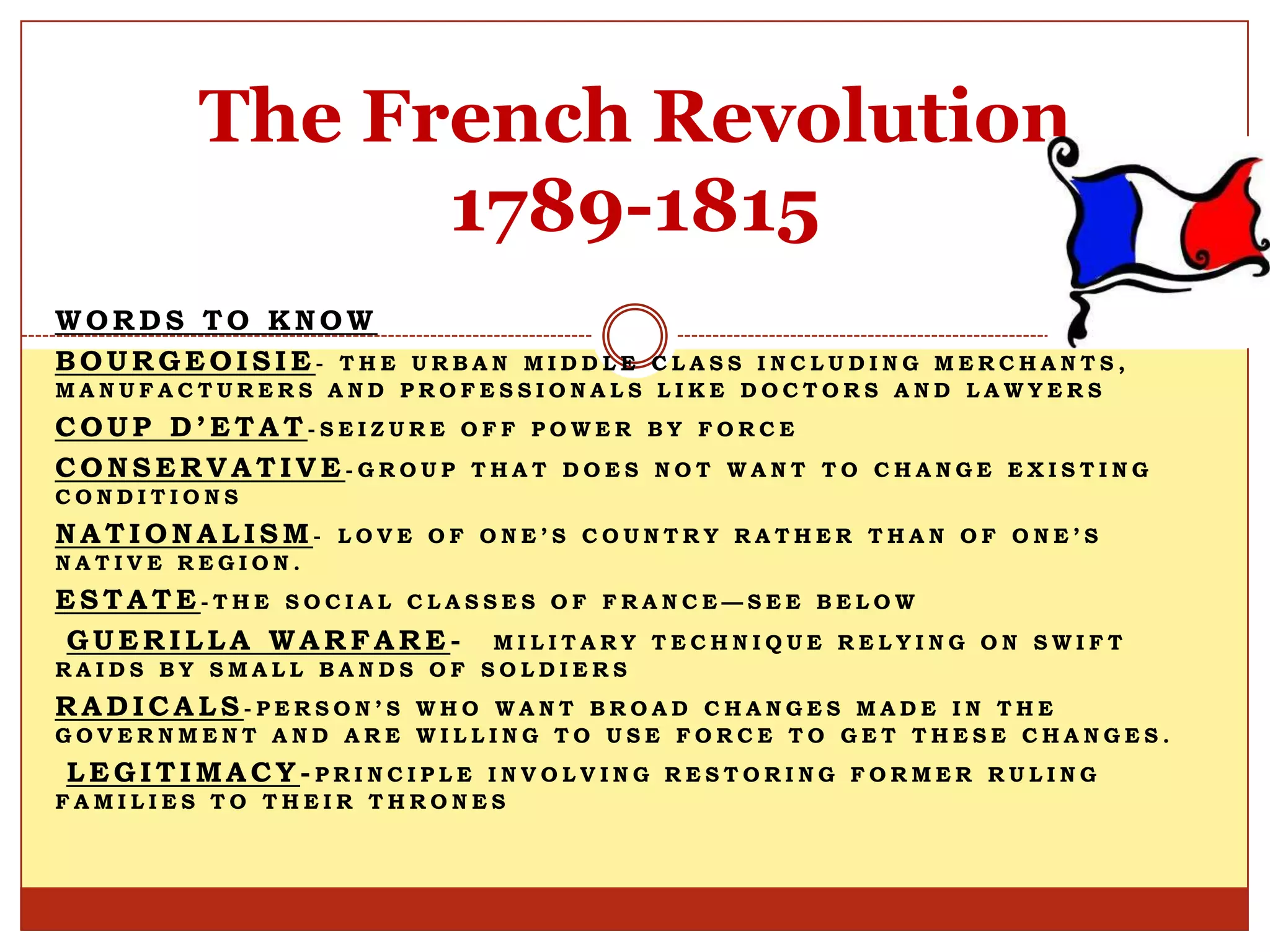 The french revolution | PPTX