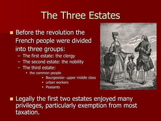 First Estate Second Estate Third Estate