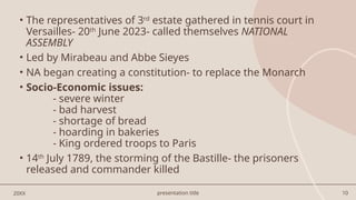 The French Revolution ppt class 9 history | PPTX