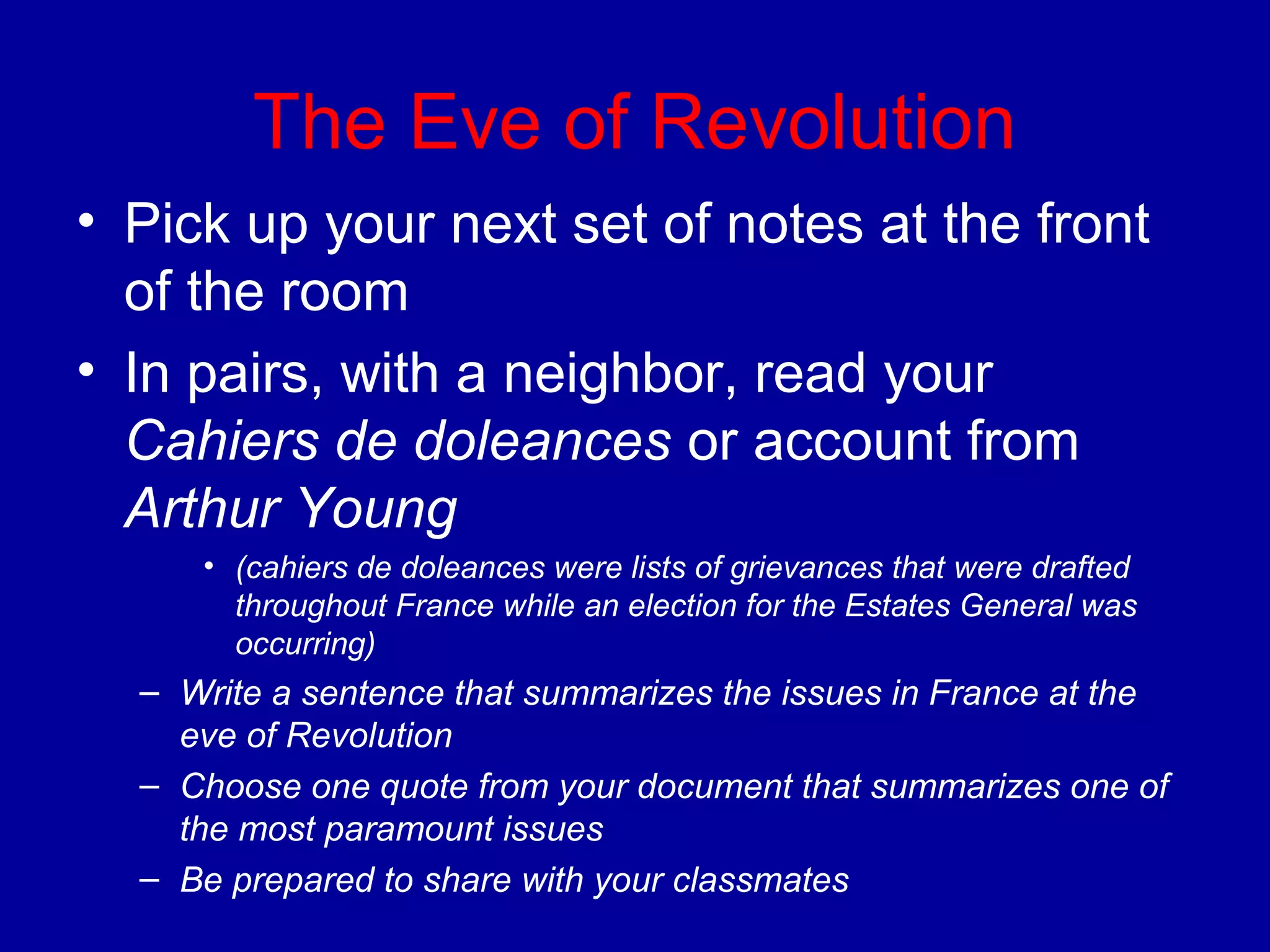 The French Revolution and Napoleonic Era - AP European History | PPT