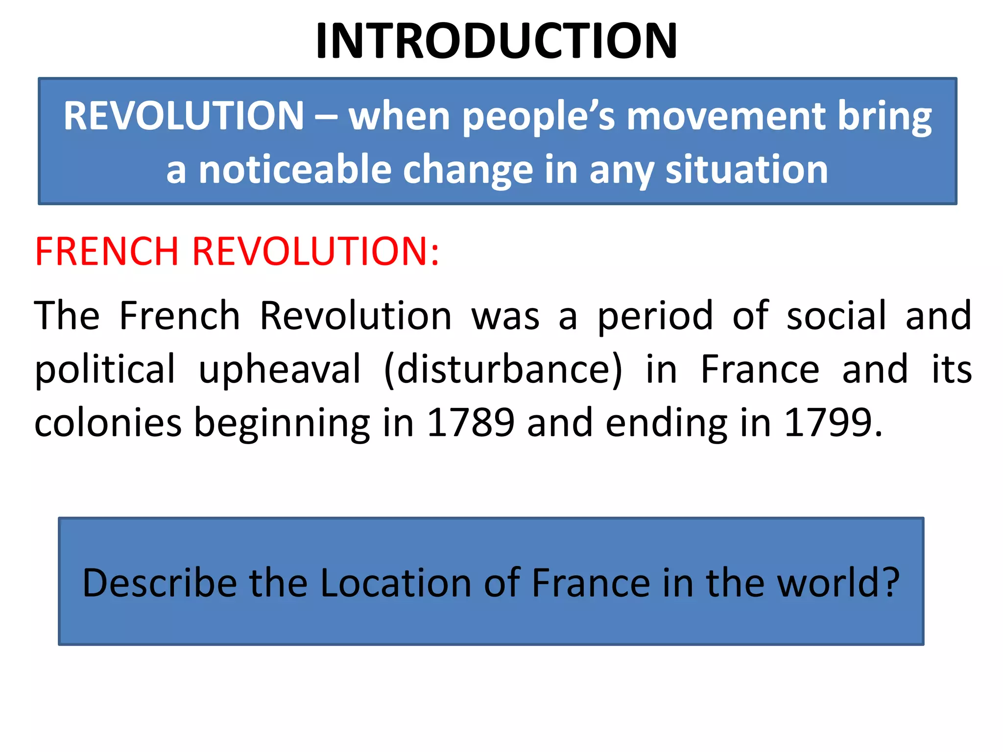 The French Revolution - Grade 9 CBSE (July 2020) | PPTX