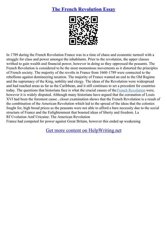 The French Revolution Essay | PDF