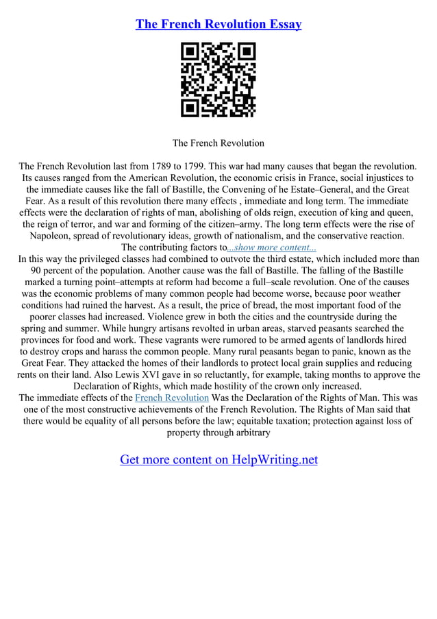 The French Revolution Essay | PDF