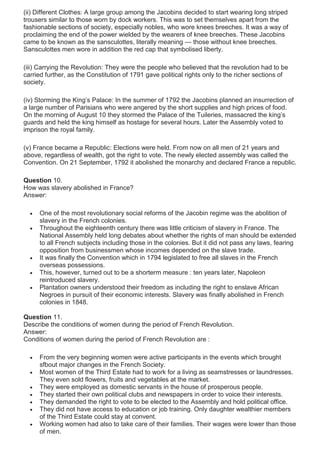 The French Revolution Important QUESTION ANSWER | PDF