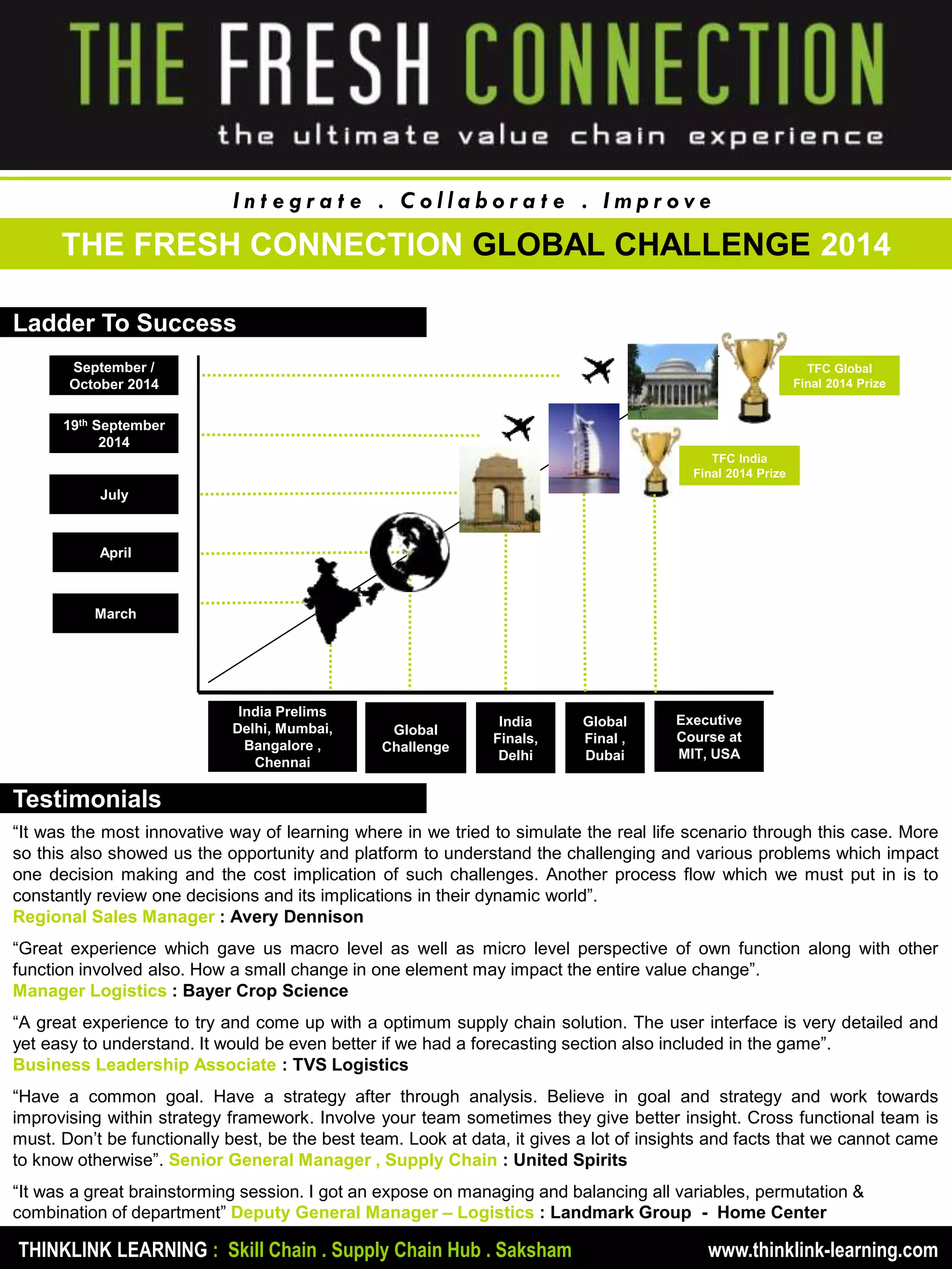 The fresh connection global challenge 2014 brochure | PDF