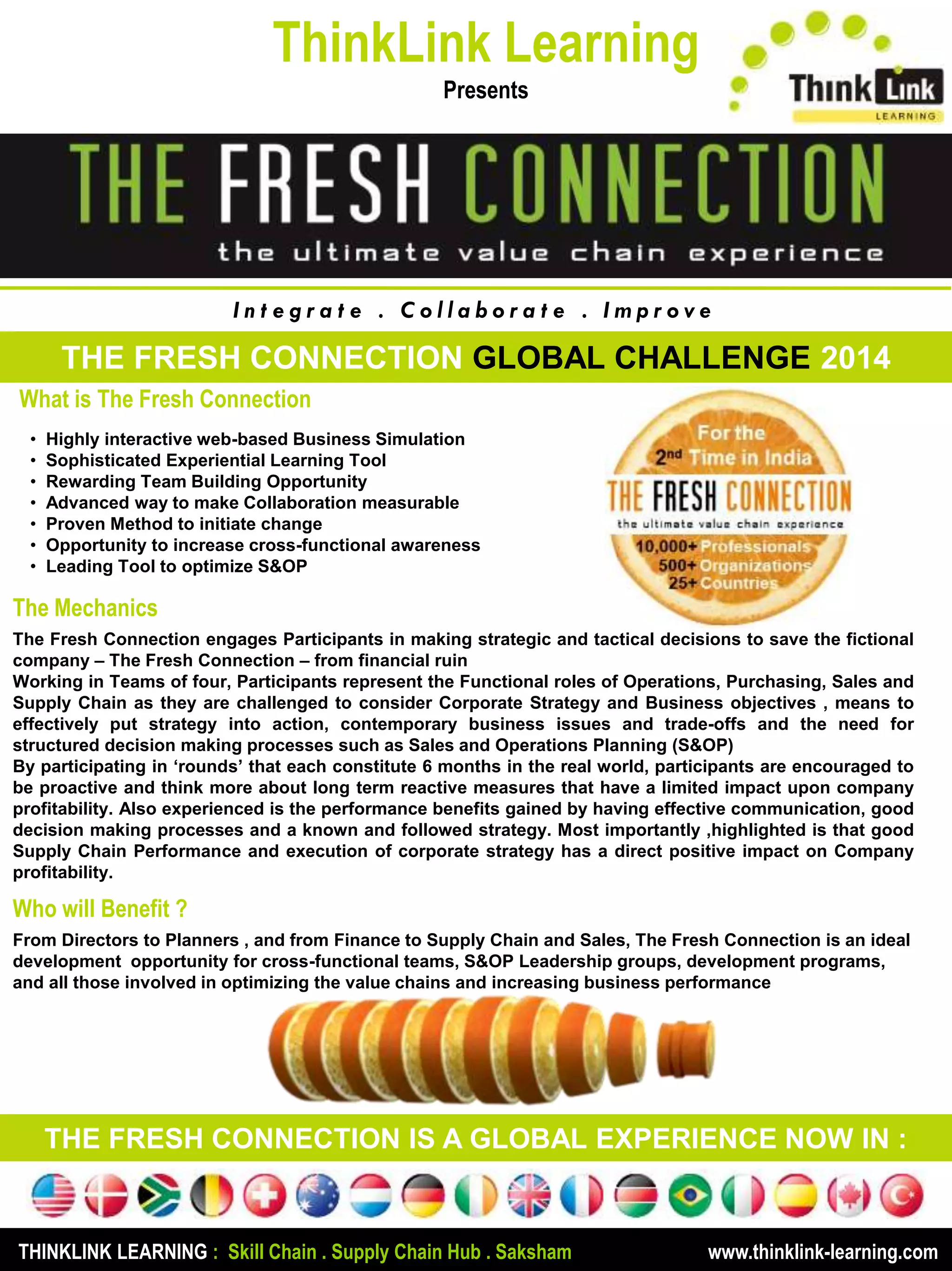 The fresh connection global challenge 2014 brochure | PDF