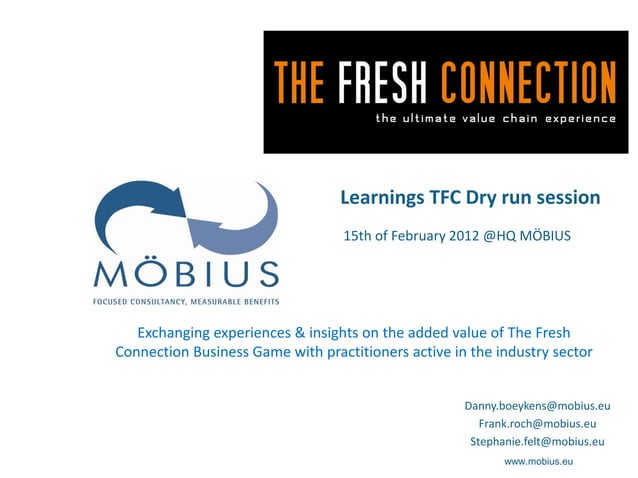 The Fresh Connection Business Game - Learnings | PDF | Board Games and ...