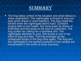 The frog and the nightingale | PPT