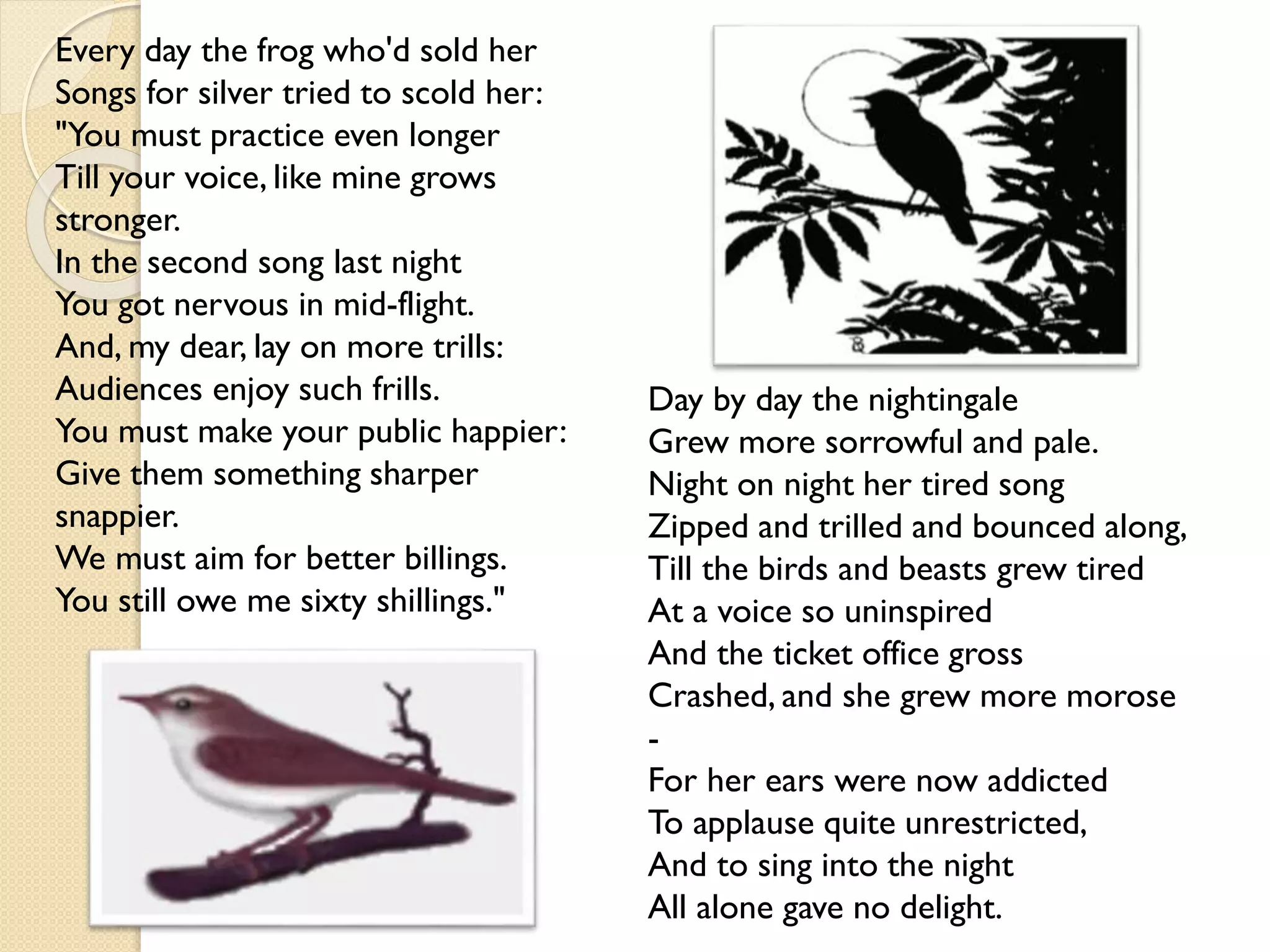 The Frog and the Nightingale by Vikram Seth | PPSX