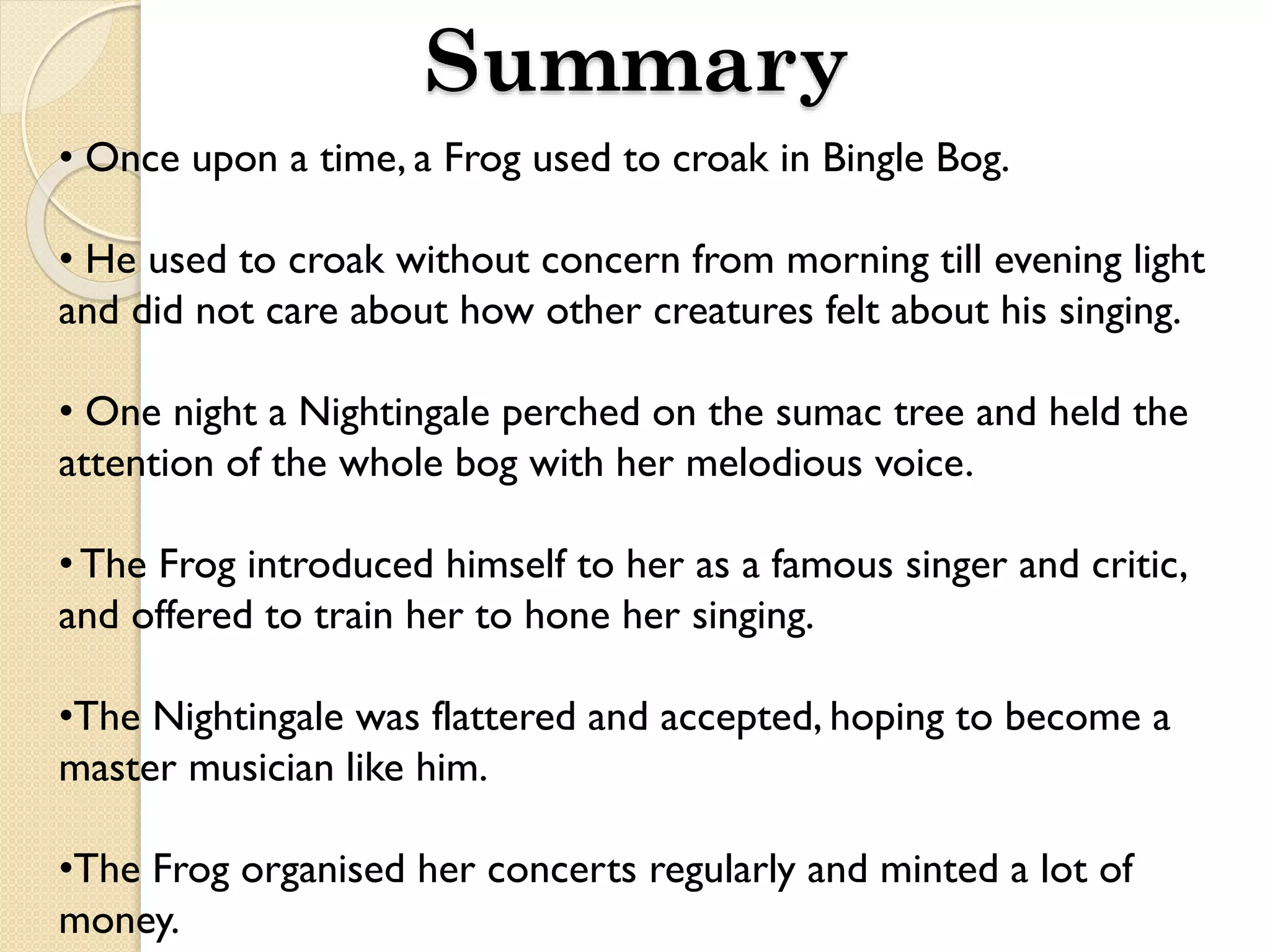 The Frog and the Nightingale by Vikram Seth | PPSX