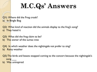 The Frog and the Nightingale by Vikram Seth | PPSX