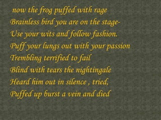 The frog and the nightingale | PPTX