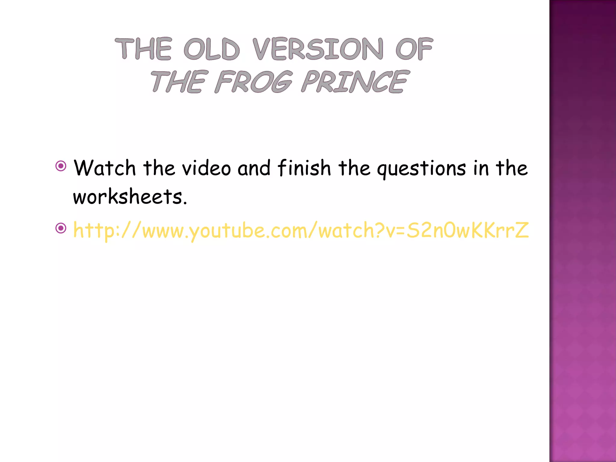 The Frog Prince | PPT