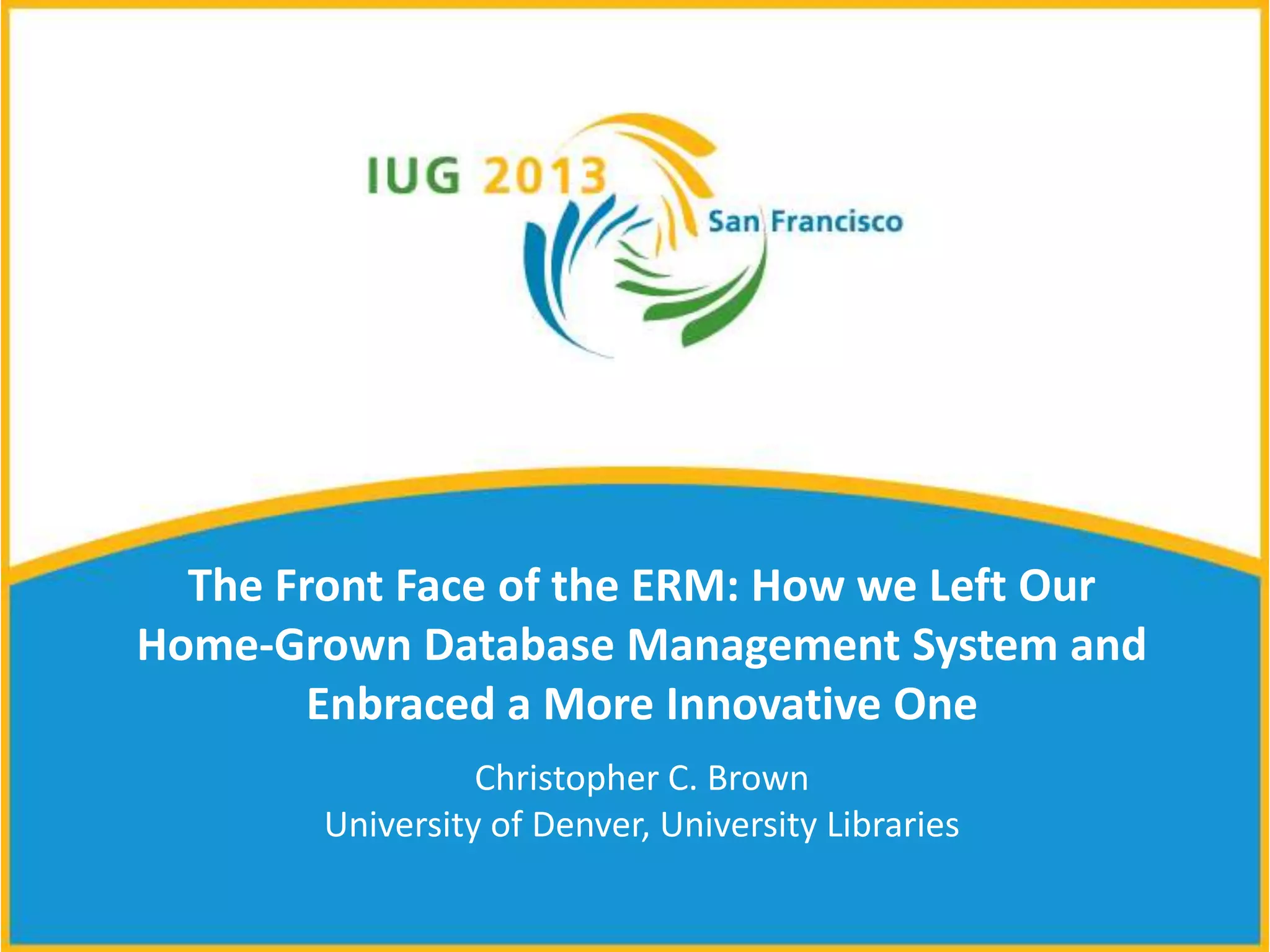 The Front Face of the ERM | PPT