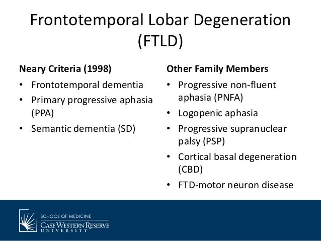 Frontotemporal Dementia Symptoms