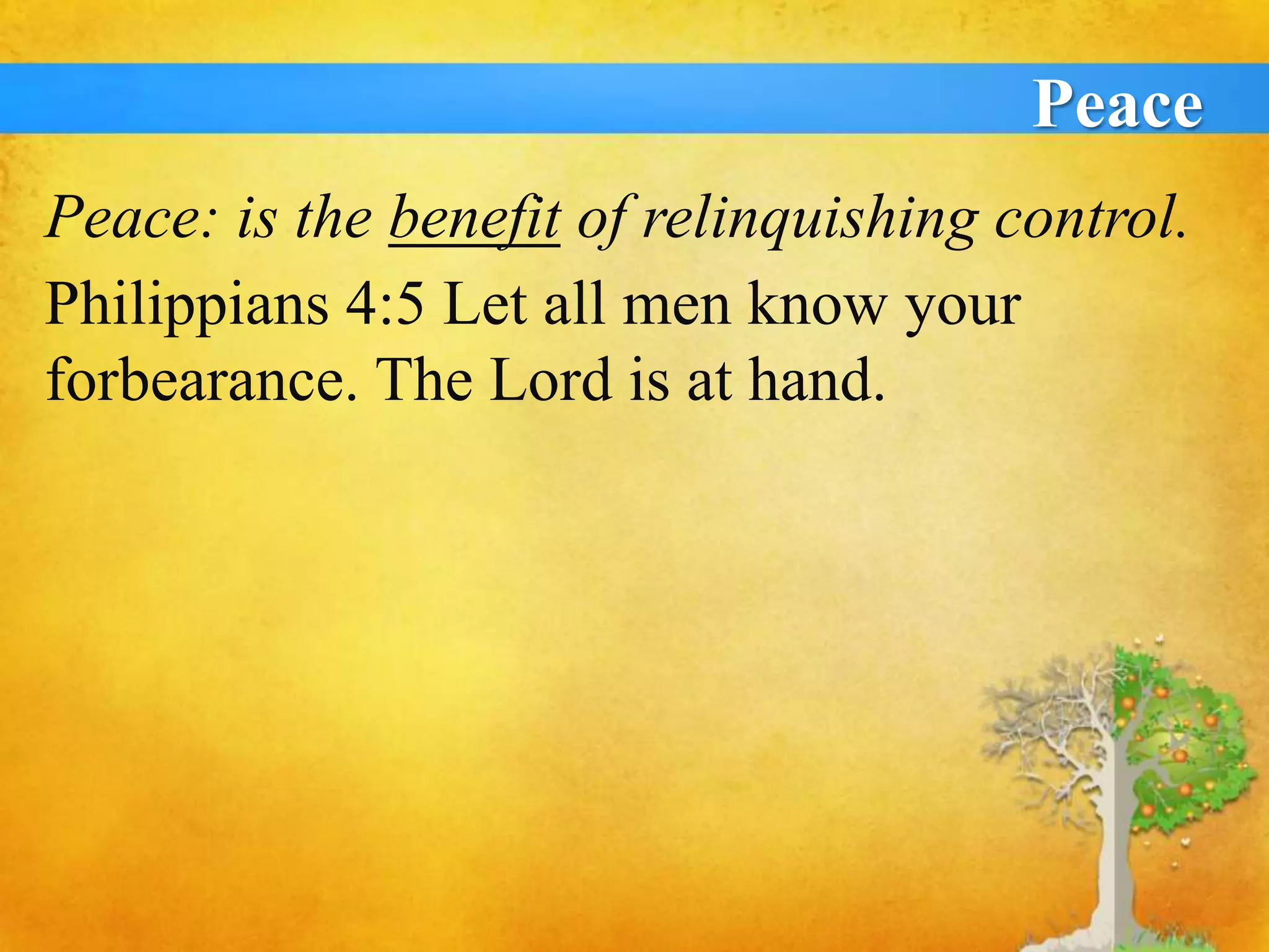 The Fruit of the Spirit: Peace | PPTX