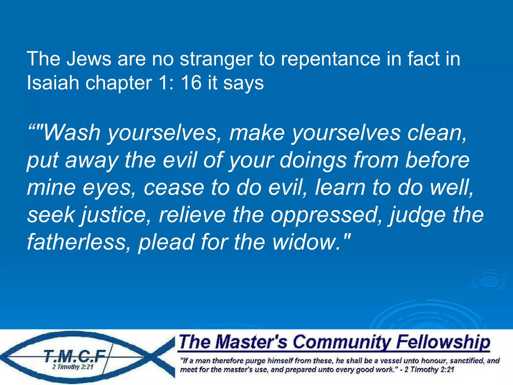 The fruits of true repentance part 1 | PPT