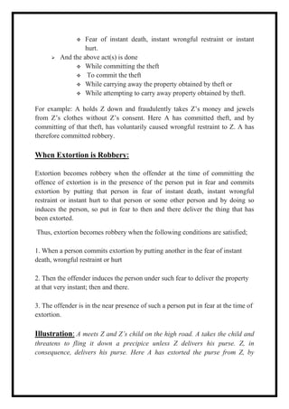 Assignment On Theft & Robbery | PDF