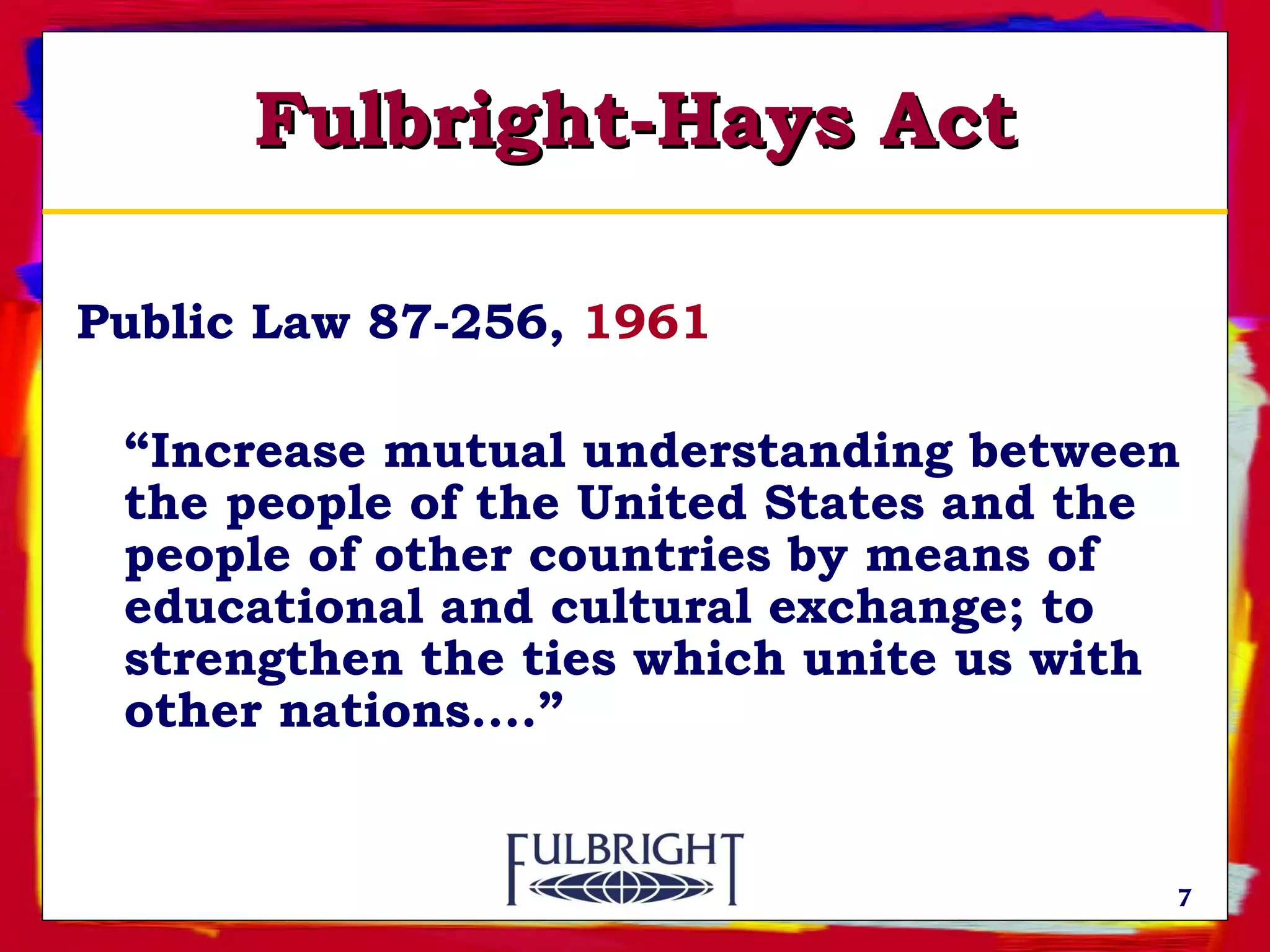 The Fulbright Program | PPT