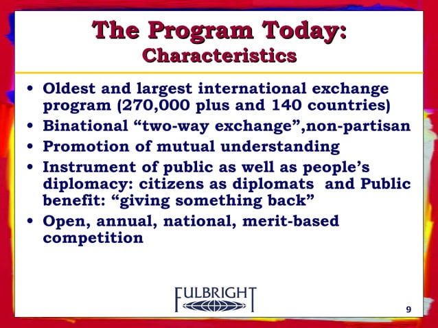 The Fulbright Program | PPT | Politics