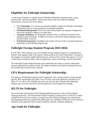 The Fulbright Scholarship Eligibility and Opportunities.pdf