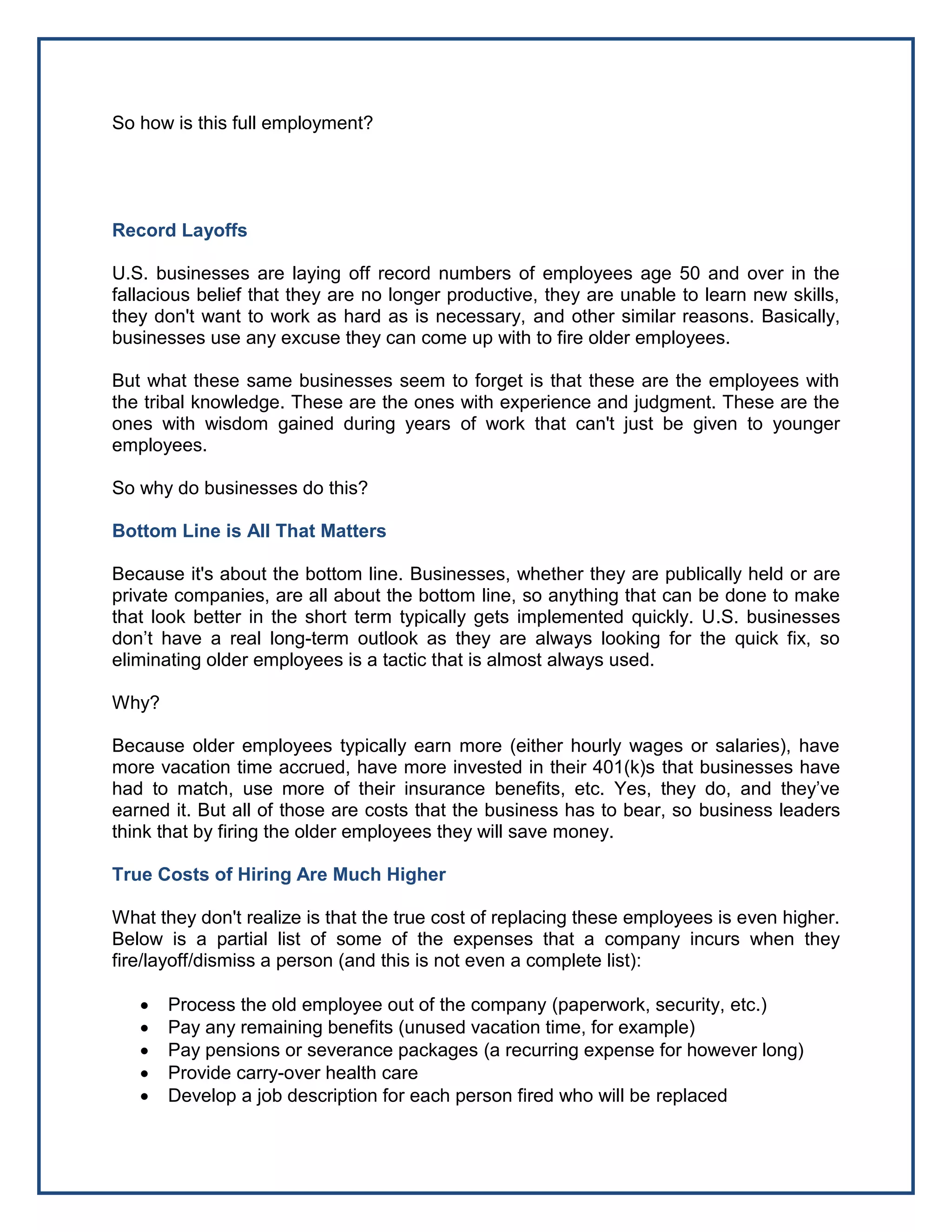 The Full Employment Paradox | PDF