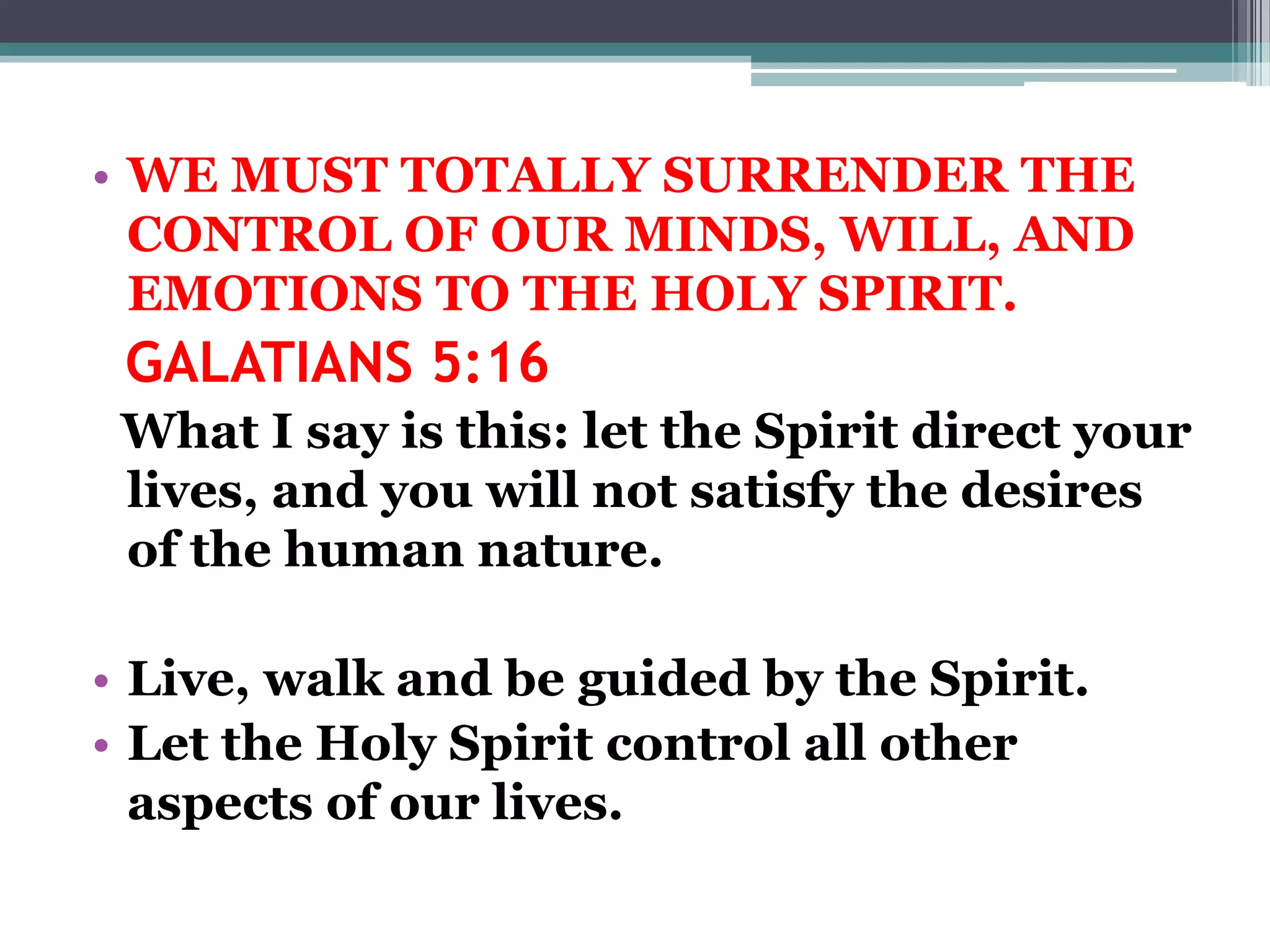 The Fullness of the Holy Spirit | PPTX