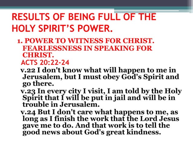 The Fullness of the Holy Spirit | PPTX