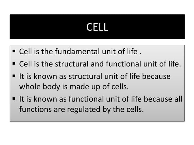 The funamental unit of life | PPT
