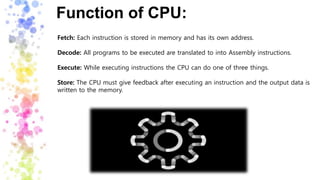 The functionality of a pc | PPT