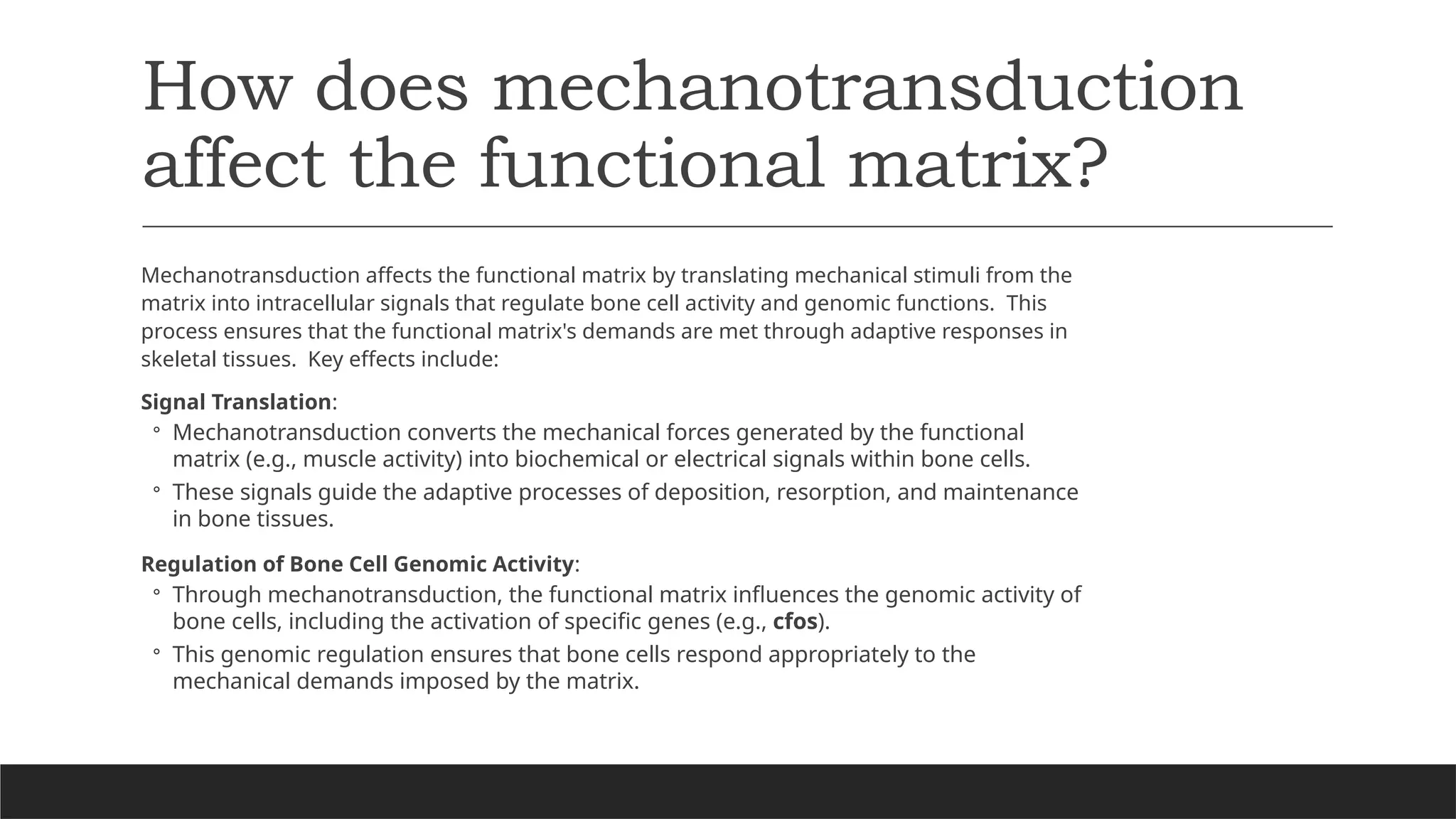 The Functional Matrix Hypothesis Revisited 1: The role of ...