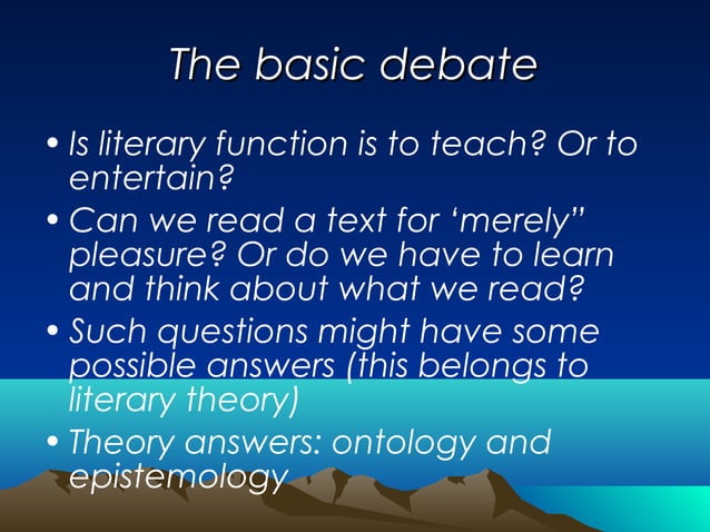 The function of literature | PPT