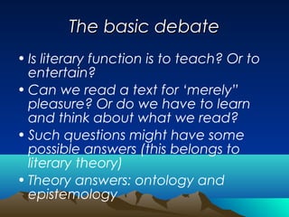 The function of literature | PPT