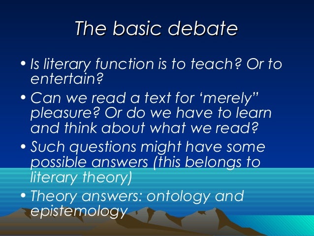 The function of literature