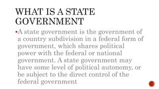 The function of state government | PPTX