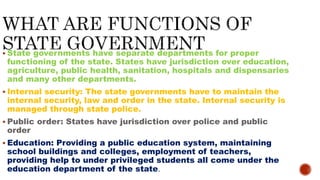 The function of state government | PPTX