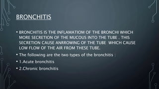 lungs and its main disorder | PPTX
