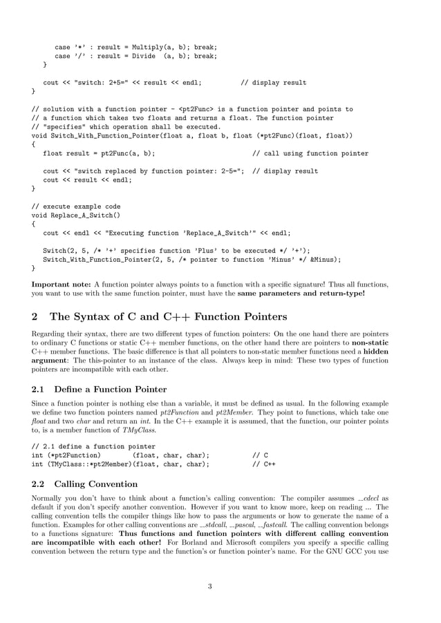 The Function Pointer Tutorials Pdf Programming Languages Computing