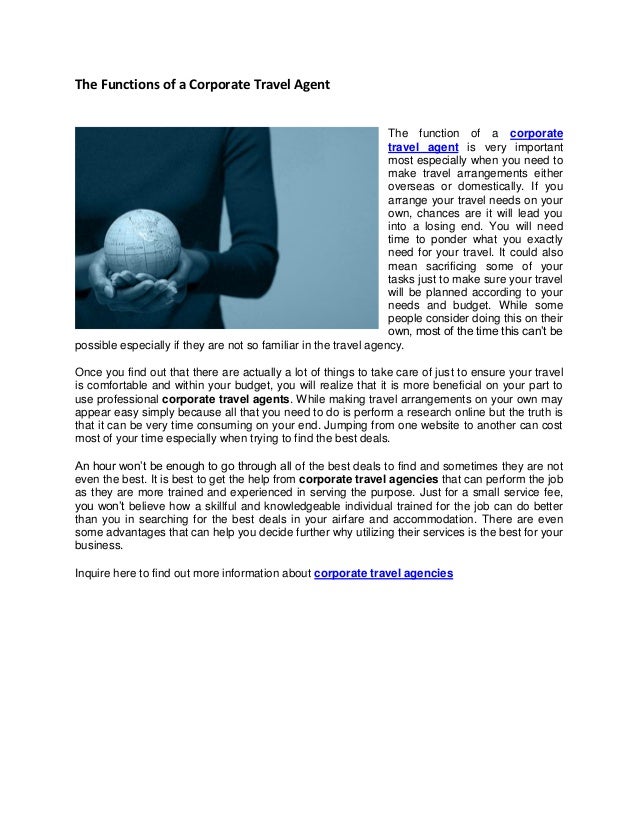 The Functions Of A Corporate Travel Agent the-functions-of-a-corporate-travel-agent