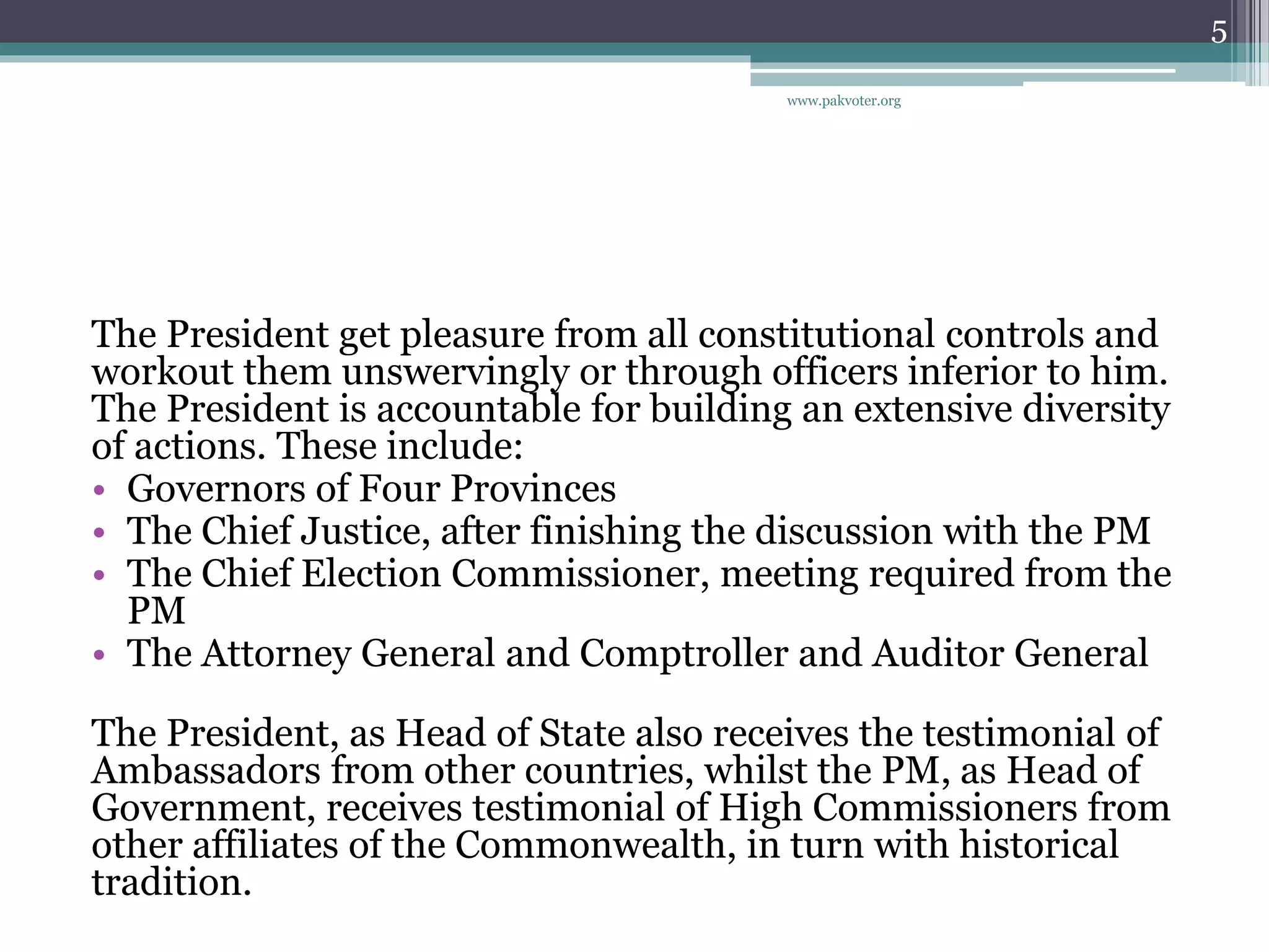 The functions of government executive branch | PPTX