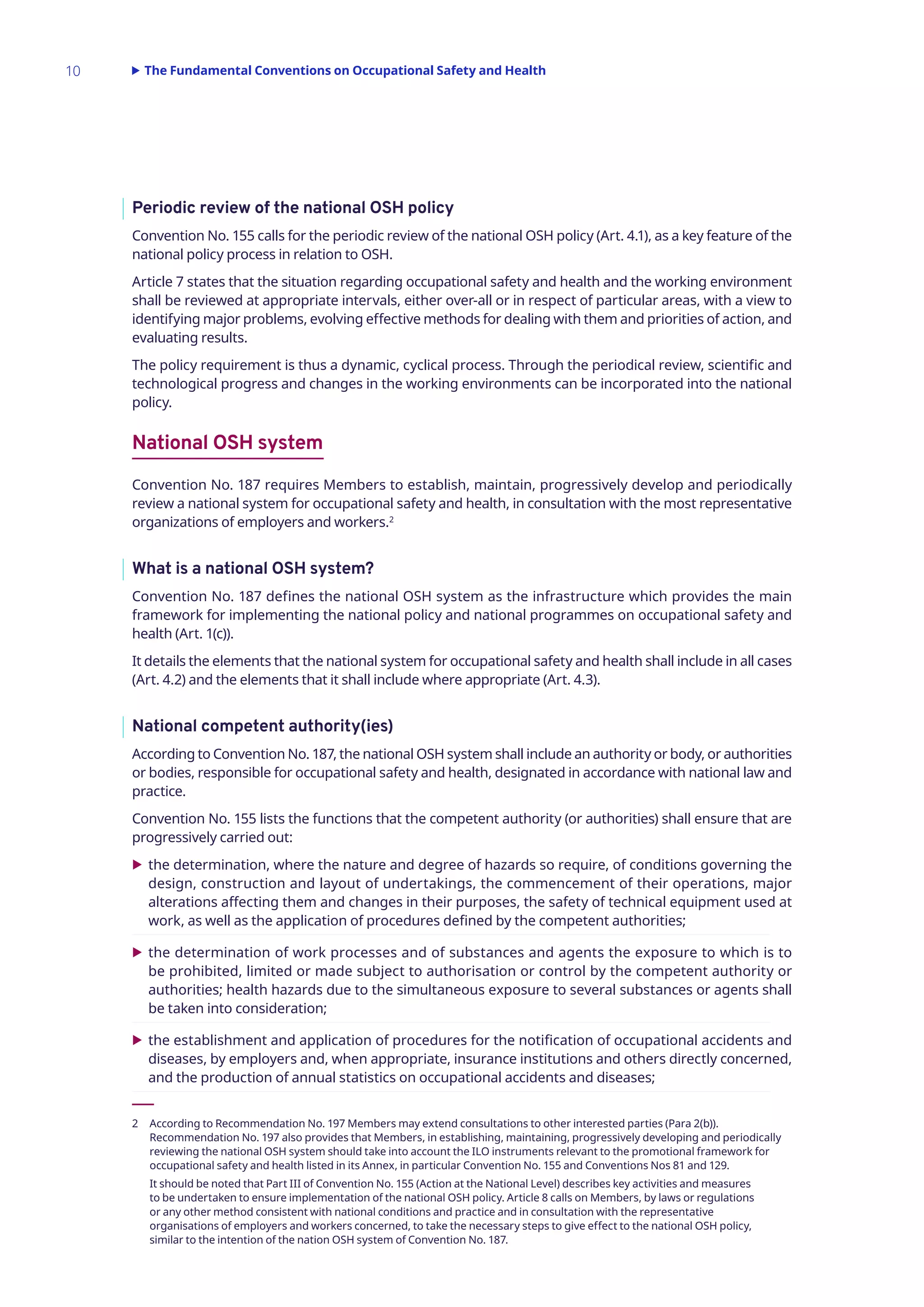 The fundamental conventions on occupational safety and health - ILO | PDF