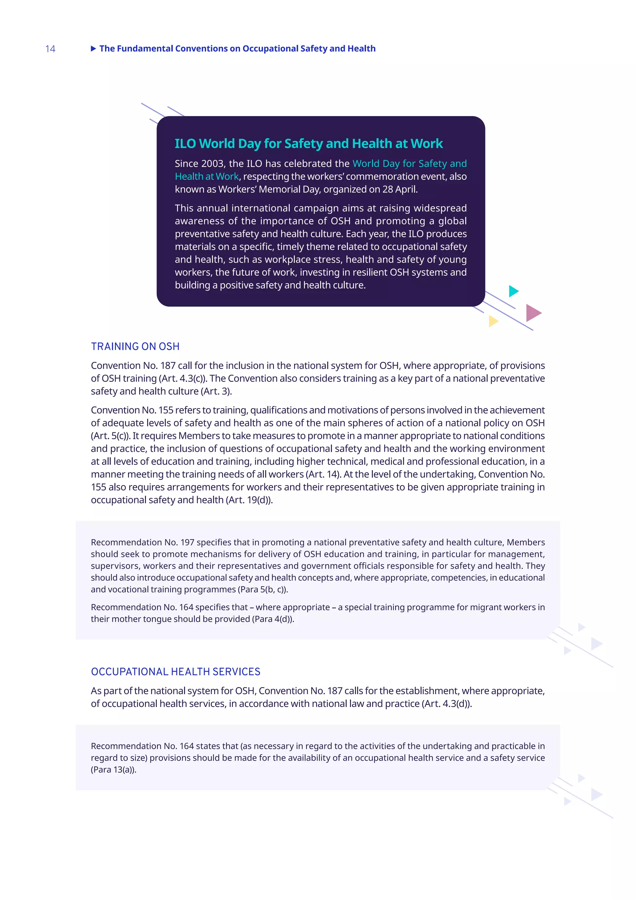 The fundamental conventions on occupational safety and health - ILO | PDF