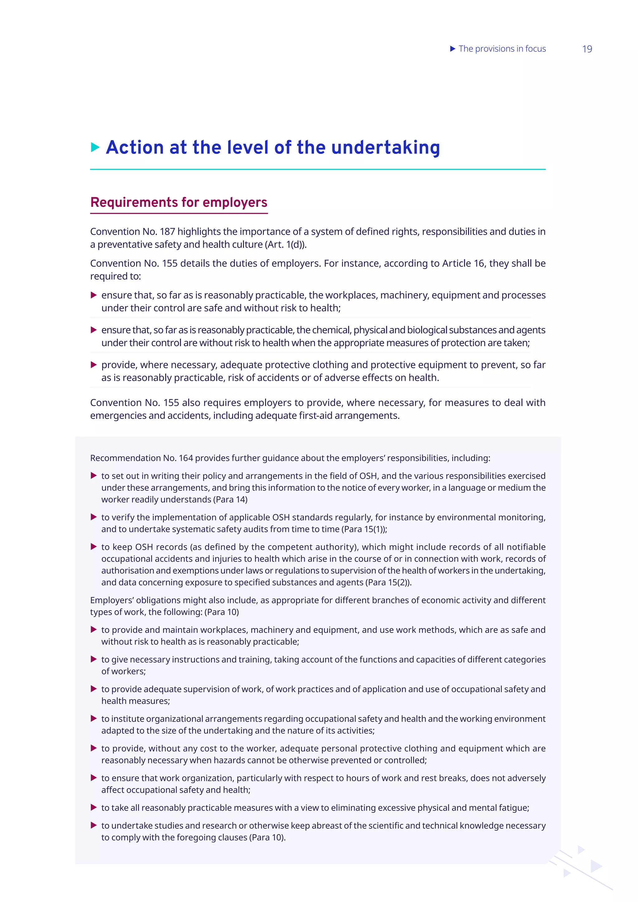 The fundamental conventions on occupational safety and health - ILO | PDF