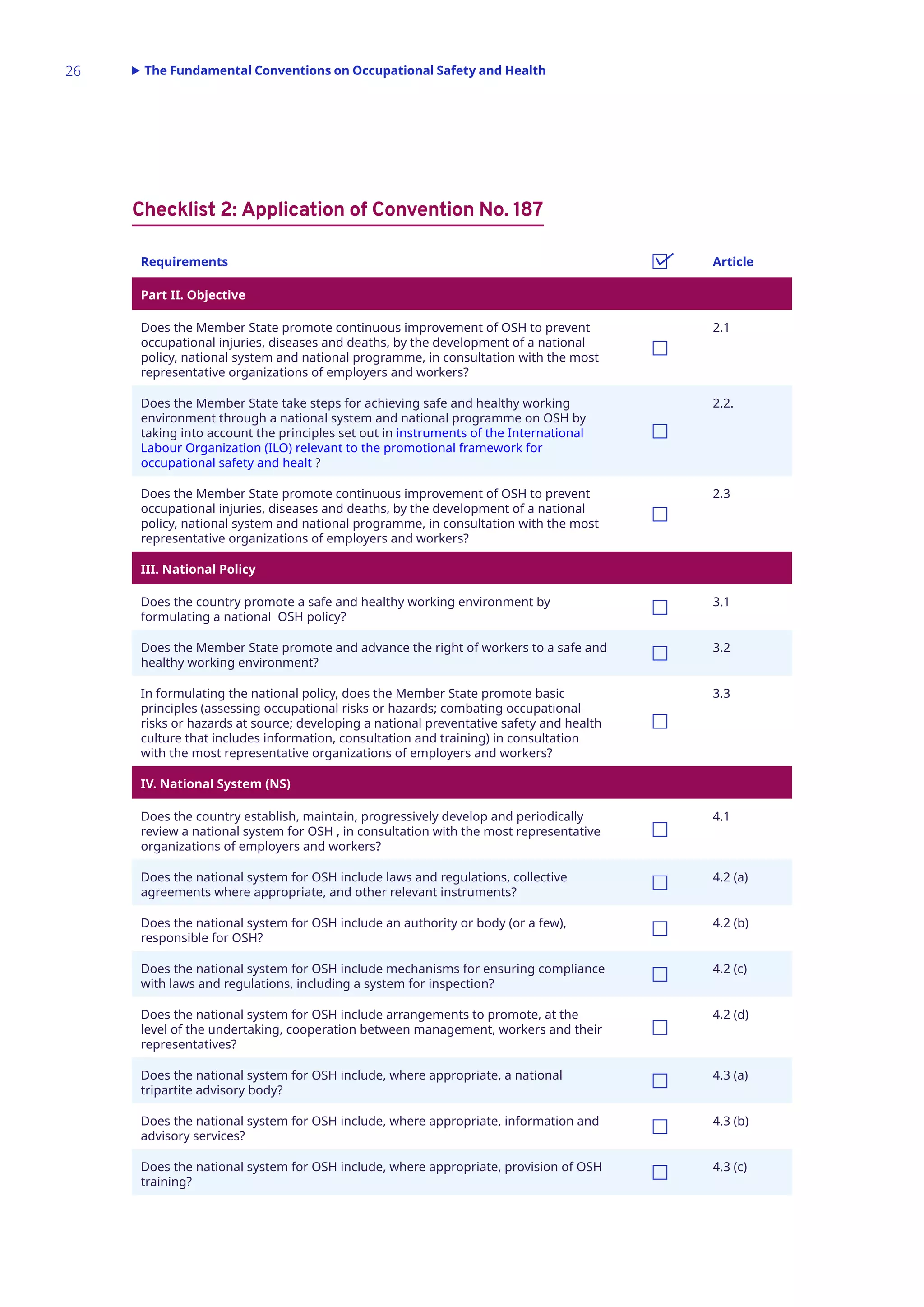 The fundamental conventions on occupational safety and health - ILO | PDF