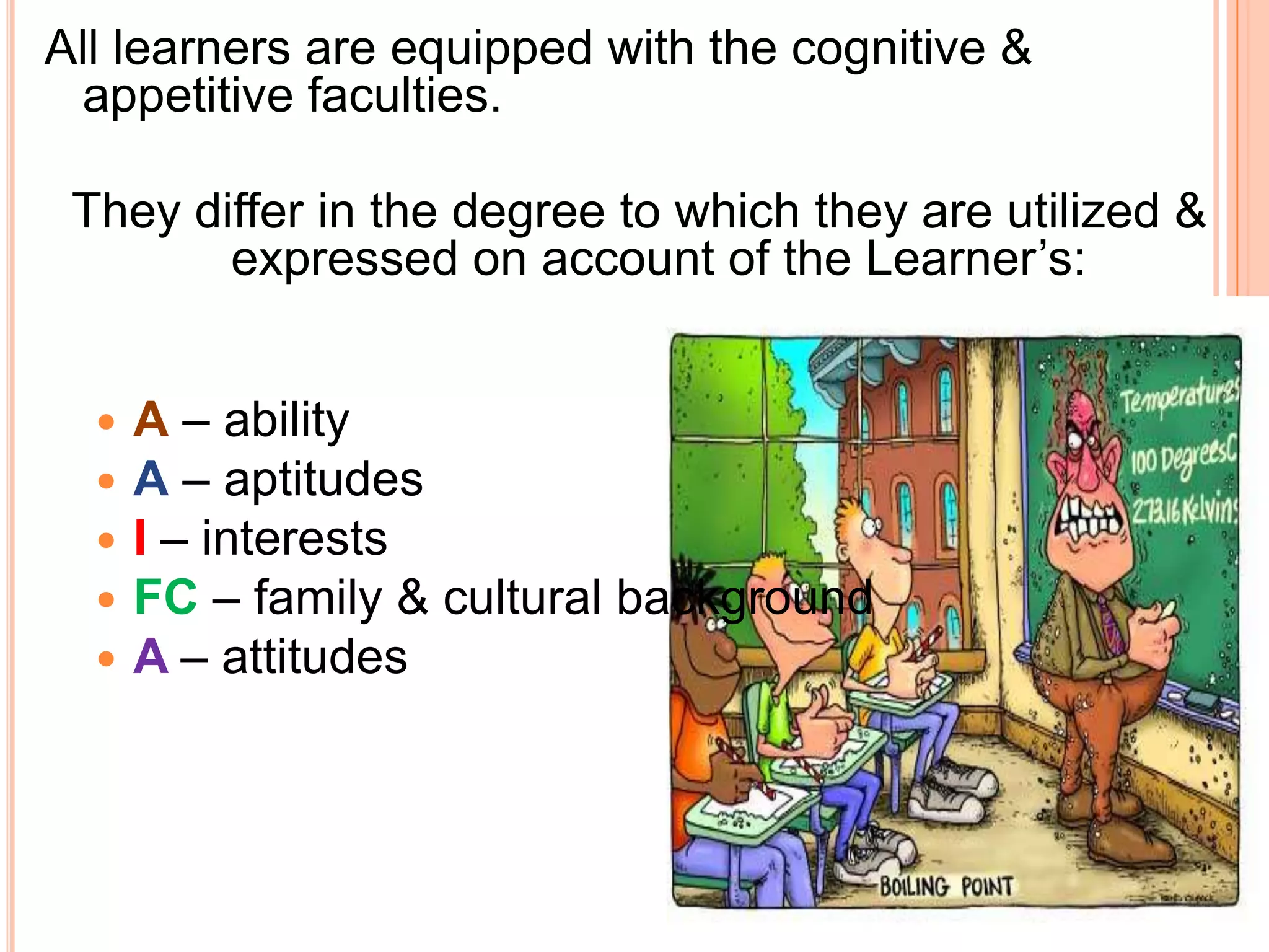 The fundamental equipment of the Learner | PPTX