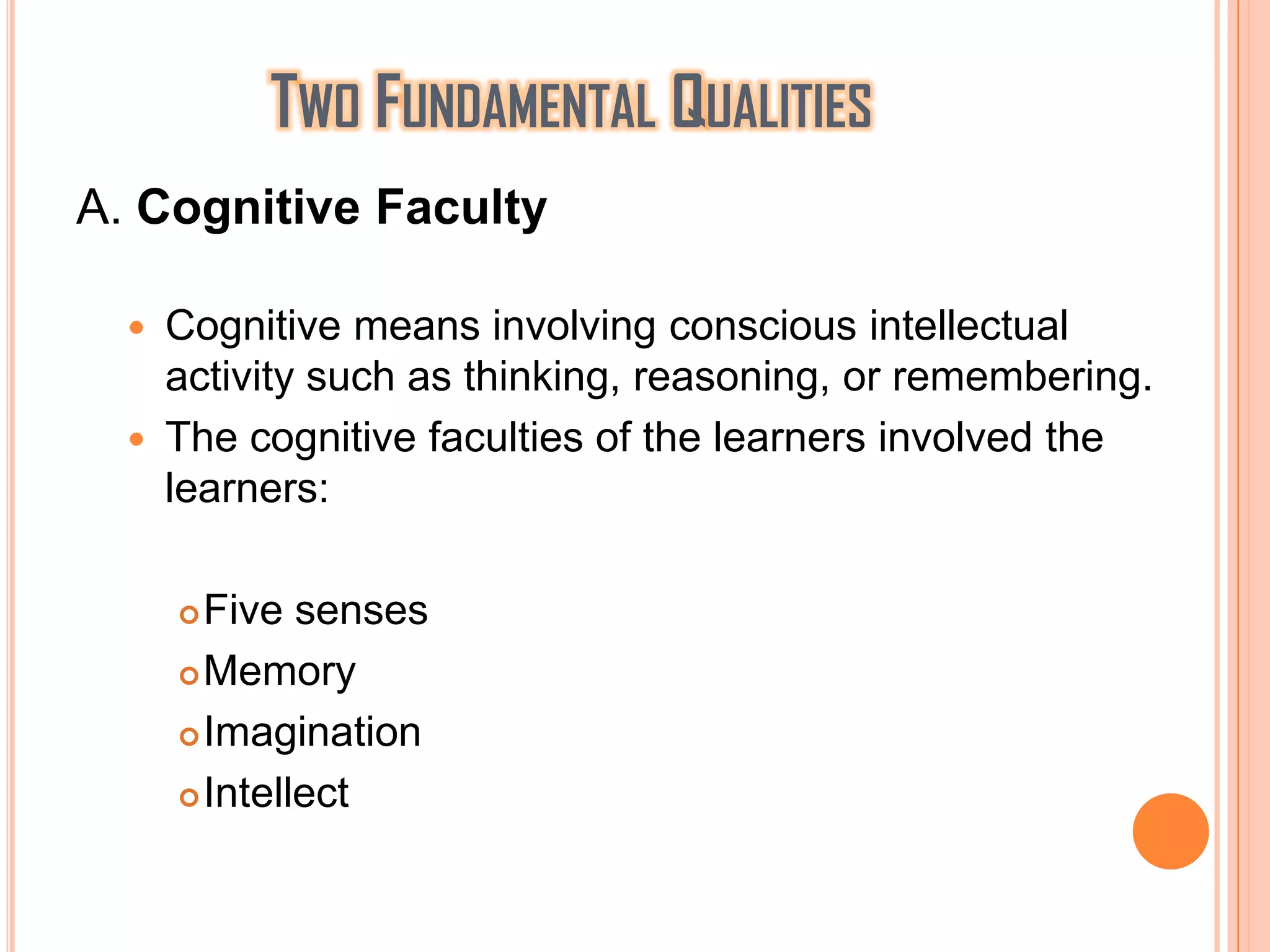The fundamental equipment of the Learner | PPTX