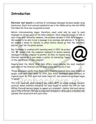 The Fundamental of Electronic Mail (E-mail) | PDF